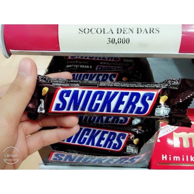 Socola snickers 51g hộp 24 thanh(mẫu mới,date mới nhất 2024) | Shopee ...