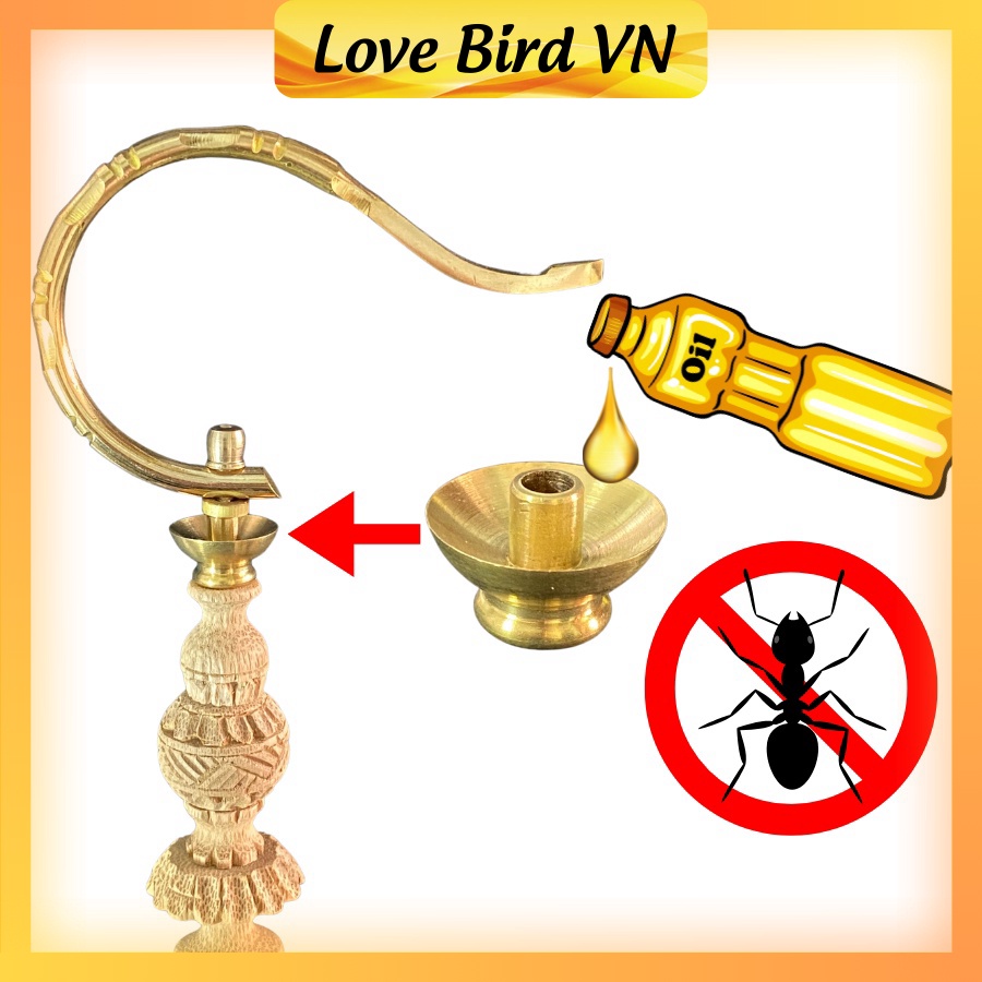 Chén dầu chống kiến cho lồng chim Ricky Bird - Phù hợp với mọi loại ...