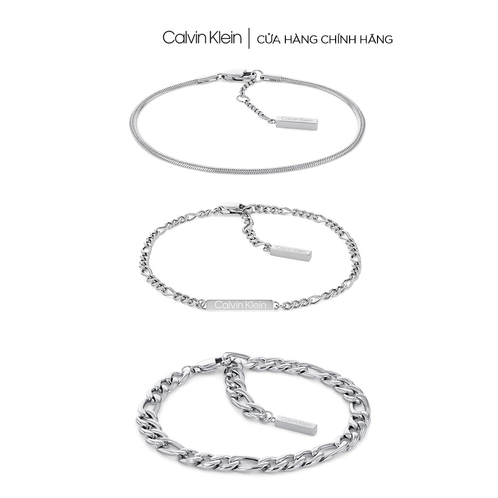 Vòng tay Calvin Klein Nữ màu bạc SS22 - Combo 3 vòng - Linked CK ...