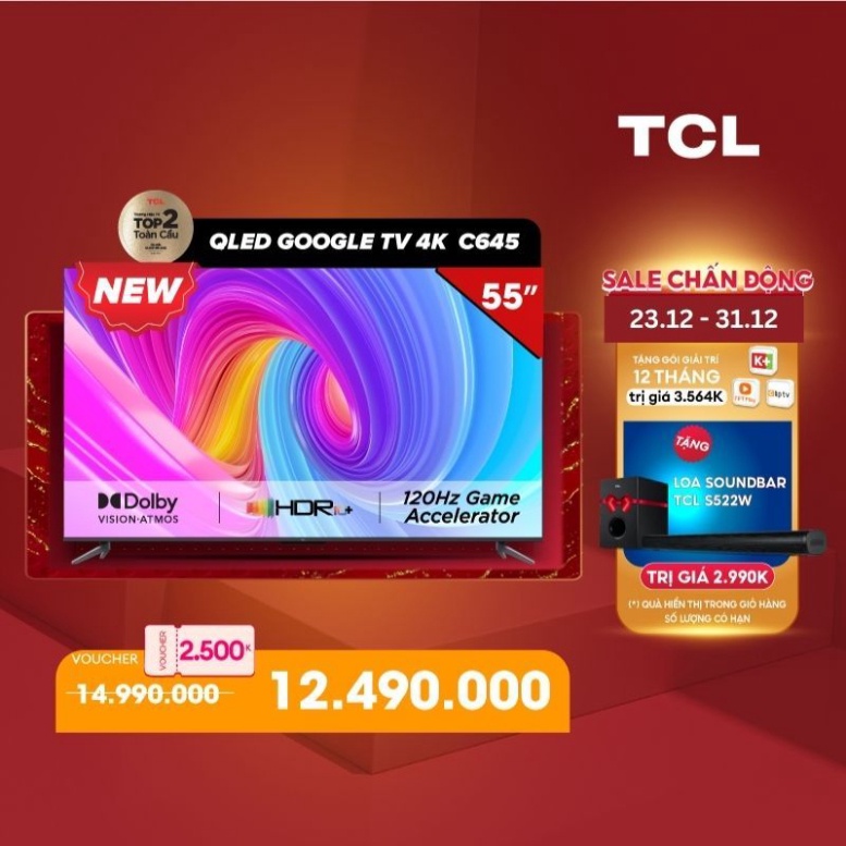 chính hãng QLED TV TCL 4K UHD - Tivi 55'' - 55C645 - Tivi 55 inch ...
