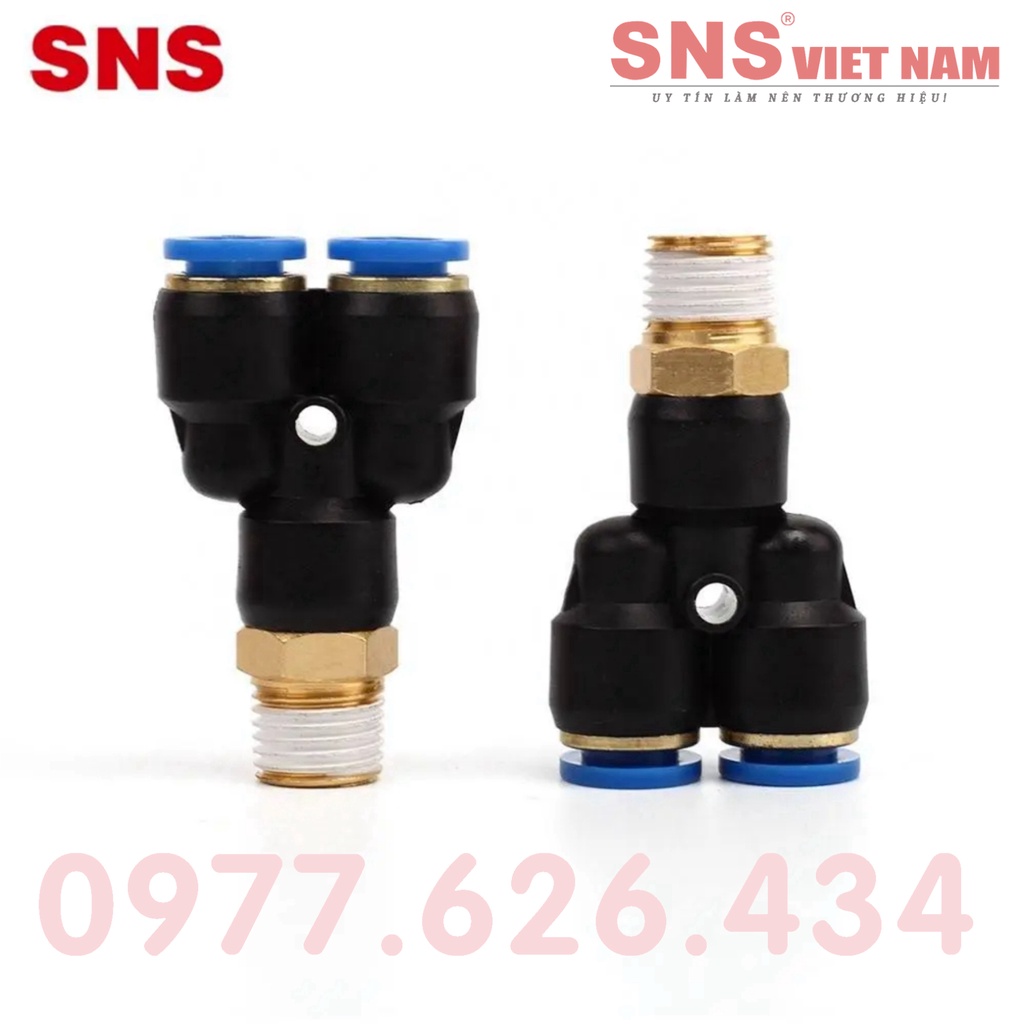 Đầu nối khí nén chữ Y ren ngoài PX6/ PX8/ PX10 ( chính hãng SNS ) | Shopee Việt Nam