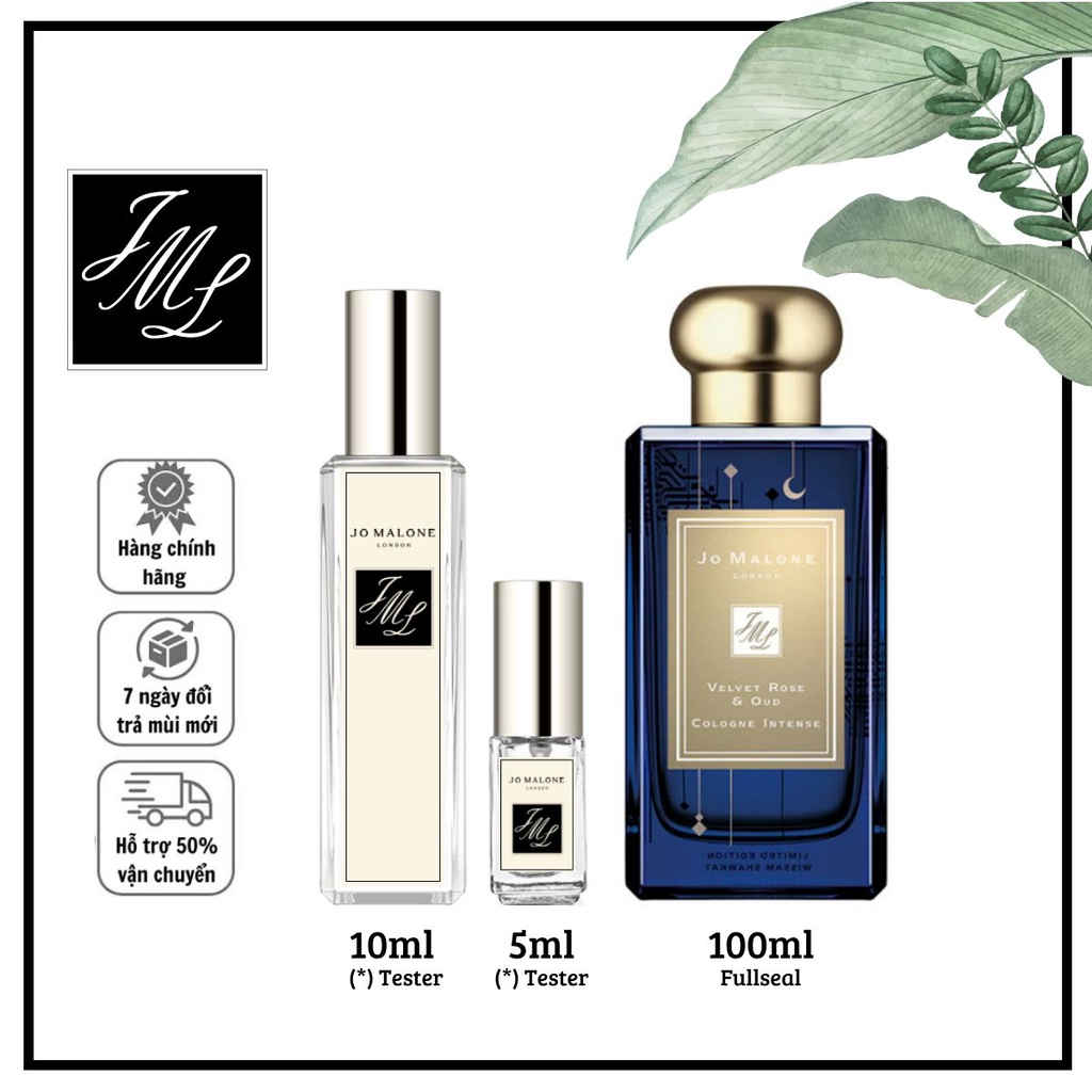 Nước hoa Jo Malone Velvet Rose & Oud Eau De Cologne Intense 10ml ( blue ...