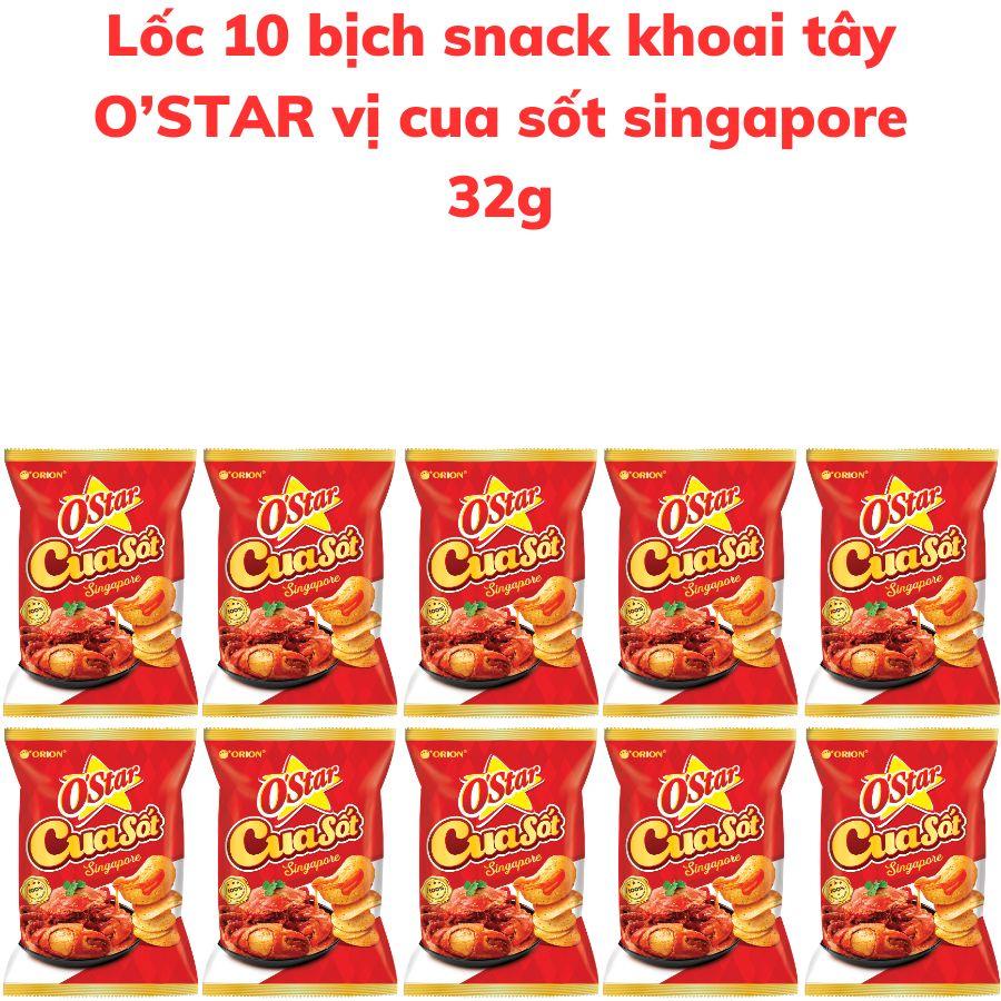 Bánh snack khoai tây O'STAR vị cua sốt singapore bịch 32g | Shopee Việt Nam