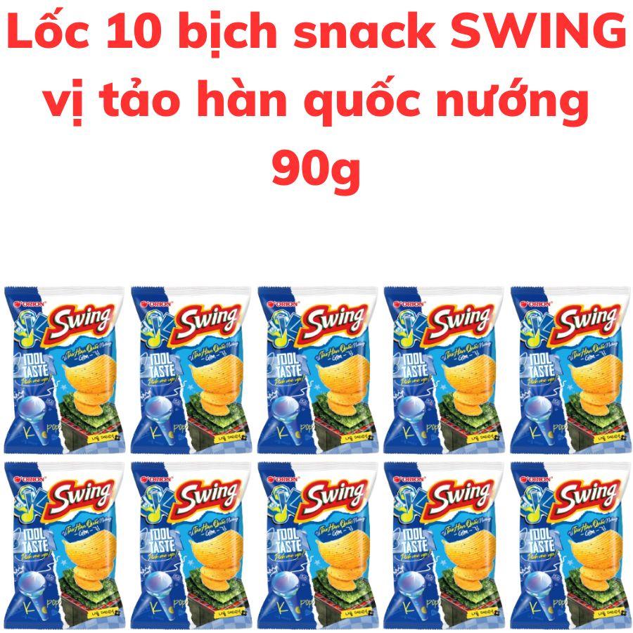 Bánh snack khoai tây SWING K-POP vị tảo hàn quốc nướng bịch 90g ...