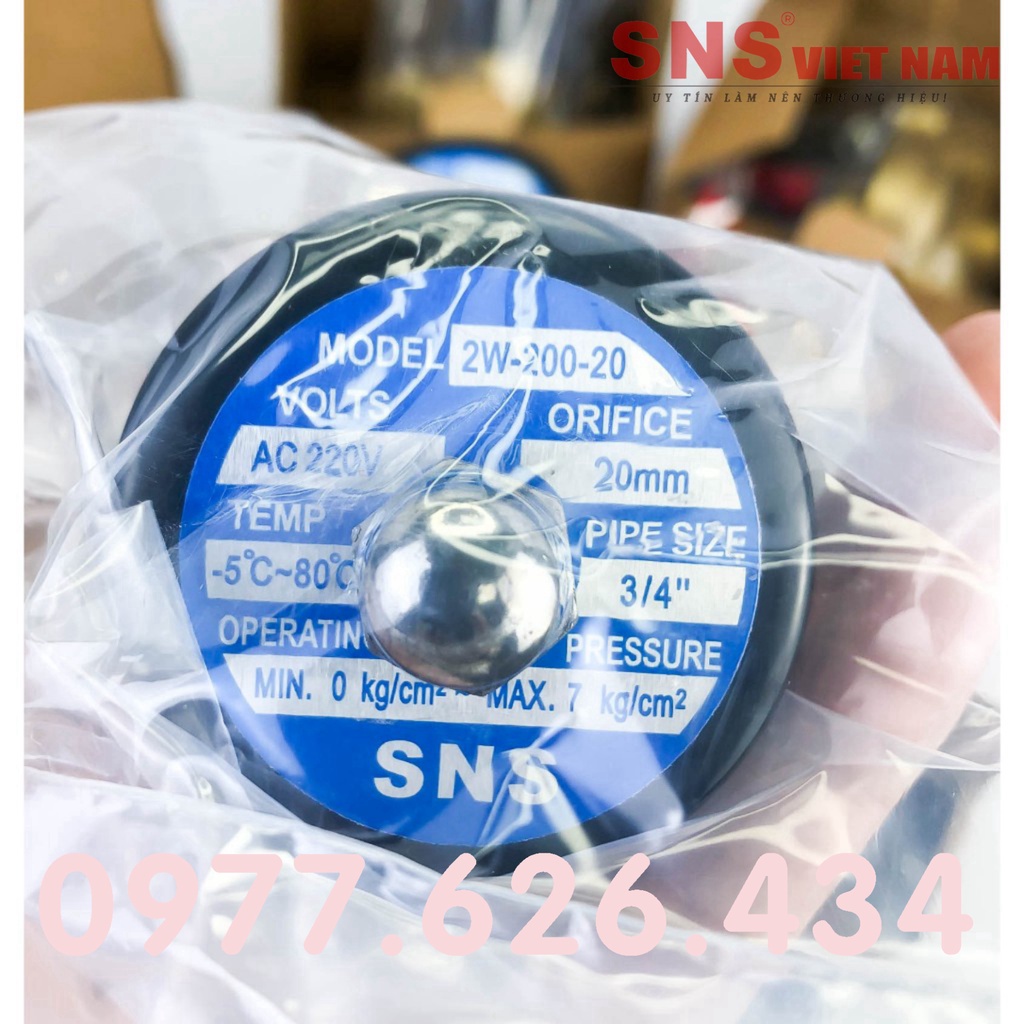 Van điện từ 2W200-20 nguồn DC24V/ AC220V ( chính hãng SNS ) | Shopee Việt Nam