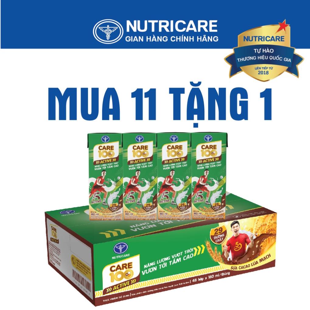 Sữa nước Nutricare Care 100 Active ca cao lúa mạch (180ml) | Shopee Việt Nam