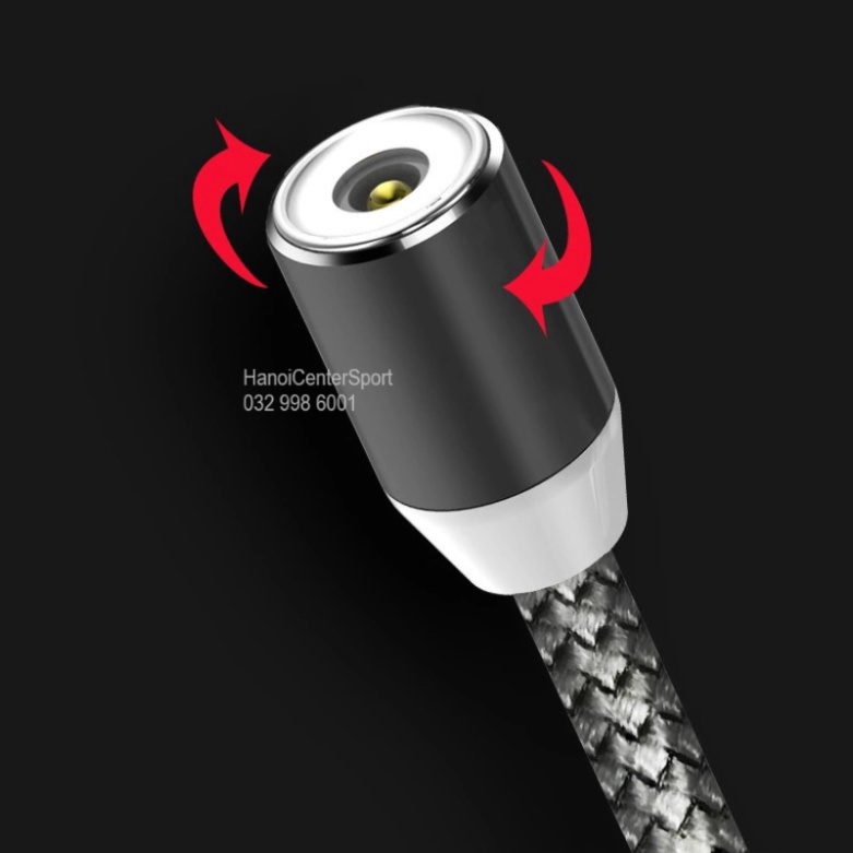Sale Cáp sạc từ hút nam châm hút Type C xoay 360 độ dây dù, có LED thời thượng hncts | Shopee ...
