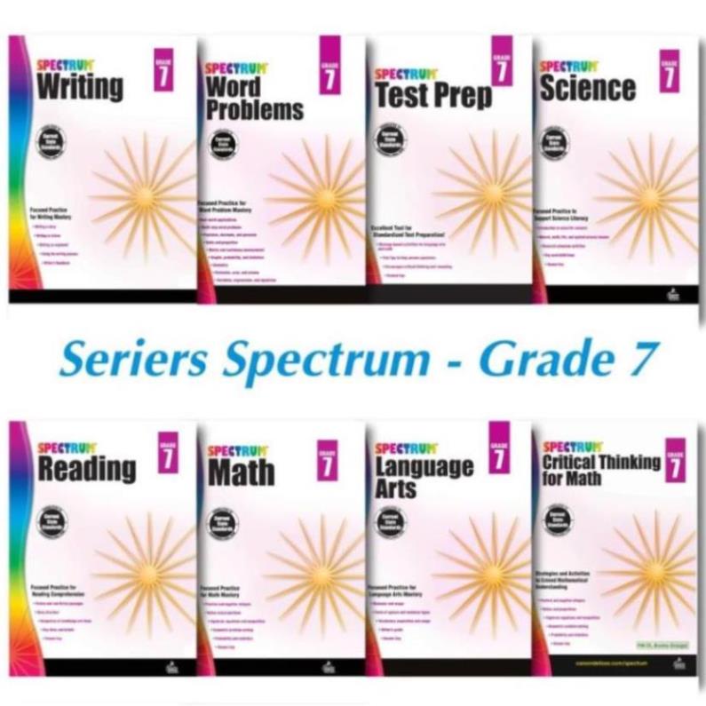 [ 10q Grade 7 ] Spectrum: Math, Reading, Writing, Test Prep, Word ...