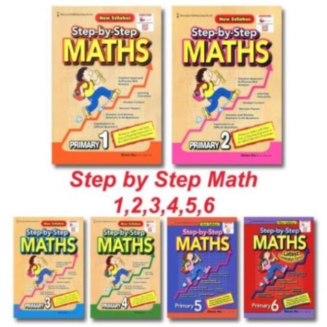 [ Toán Sing ] Step by Step Math - 1,2,3,4,5,6 - bản đẹp khổ A4 | Shopee ...
