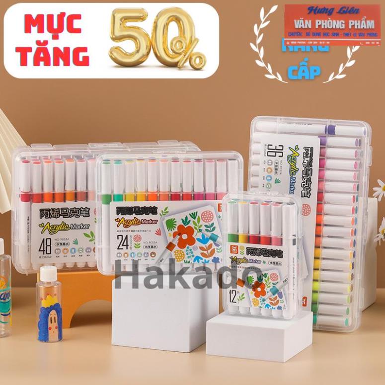 Bút Màu Acrylic Marker 12/24/36/48/60 Cao Cấp Màu Sắc Tươi Sáng - Bút ...