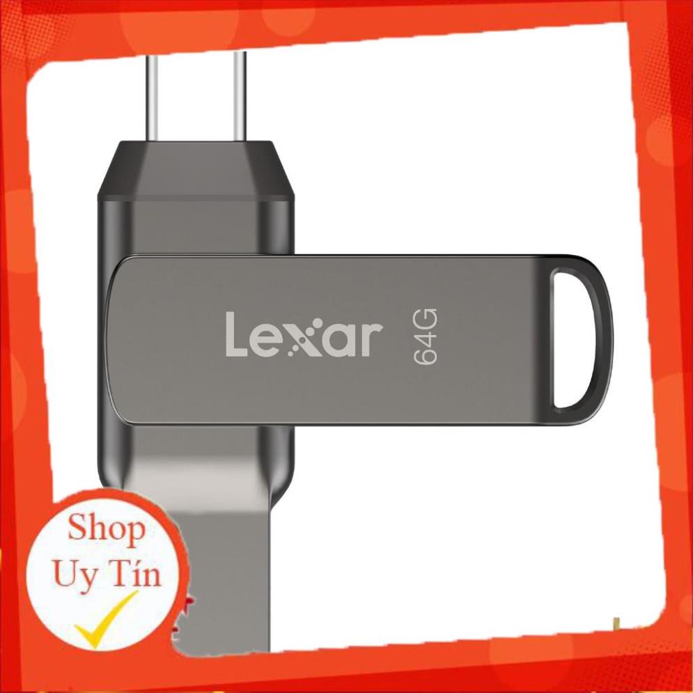 USB 3.1 32GB Lexar JumpDrive Dual Drive D400 Type-C/ Type-A, tốc độ đọc 130Mb/s, tương thích PC ...