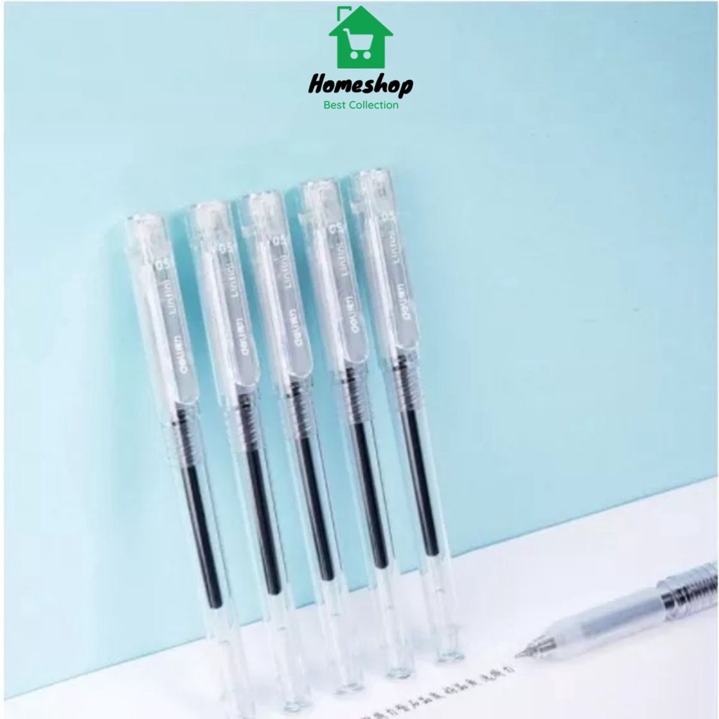 PVN59771 Bút Bi Nước Văn Phòng Mực Gel Deli A575 Linfini Vỏ Trong Suốt ...