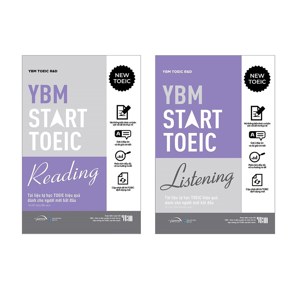 Sách - YBM TOEIC Start Reading + YBM TOEIC Start Listening ( Combo 2 cuốn ) | Shopee Việt Nam