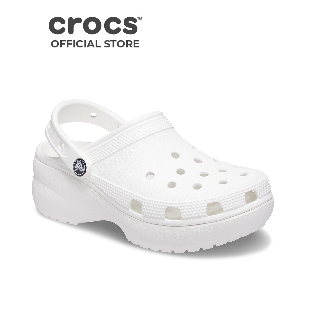 Giày Clog Nữ Crocs Platform Classic - White | Shopee Việt Nam