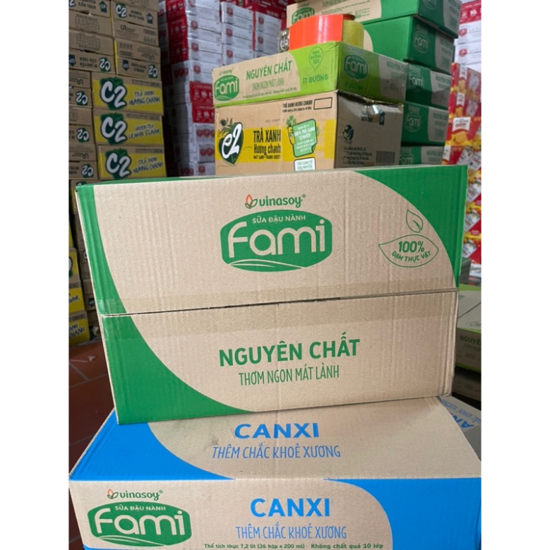 Thùng Sữa Fami Các Vị Nguyên Chất, Canxi, Socola X 36 Hộp 5S OFFICIAL | Shopee Việt Nam