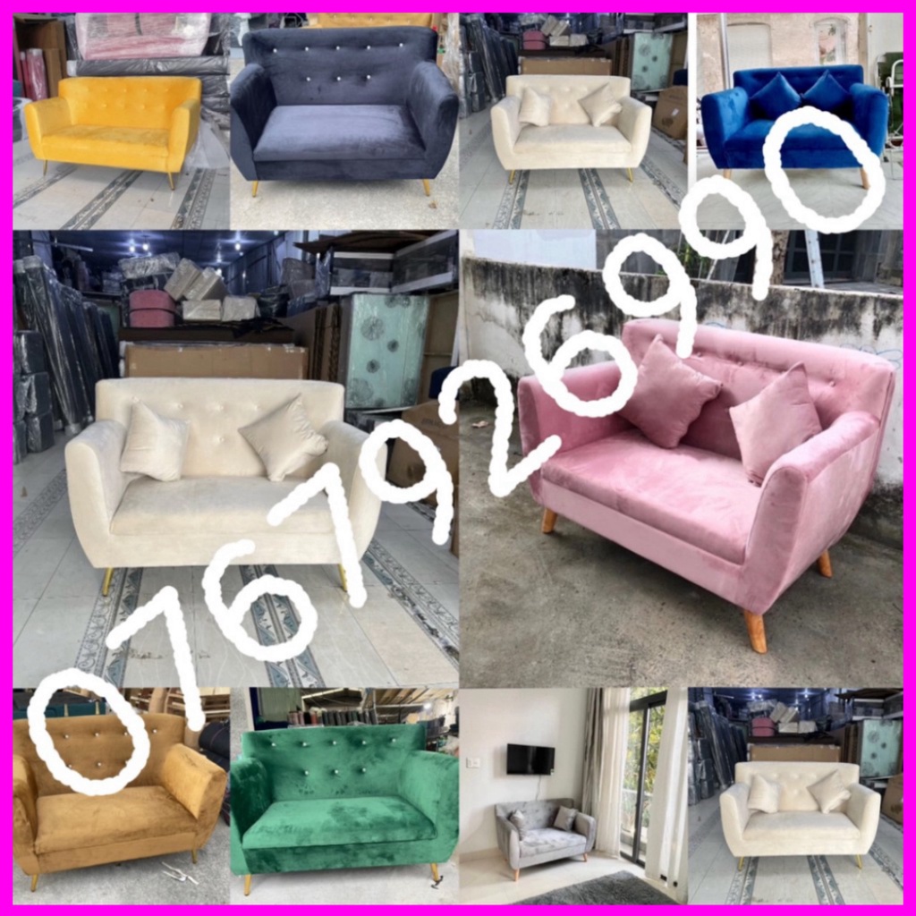 Sofa mini 1m2 văng thuyền cao cấp, ghế ngồi mini dài 1m20 nhung - làm ...