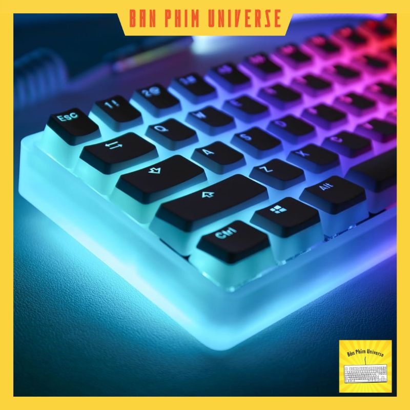 Keycap pudding xuyên LED - PBT double shot 129 phím profile OEM nút bàn ...
