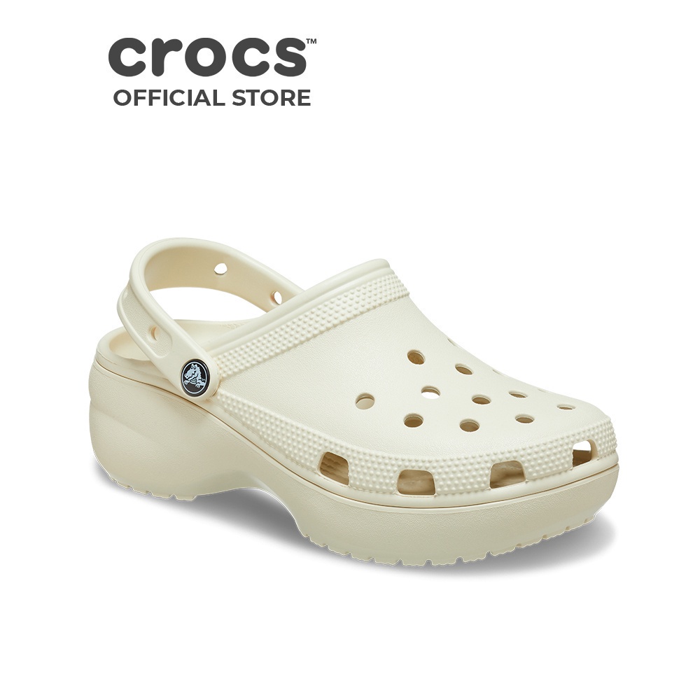 Giày Clog Nữ Crocs Platform Classic - Bone | Shopee Việt Nam