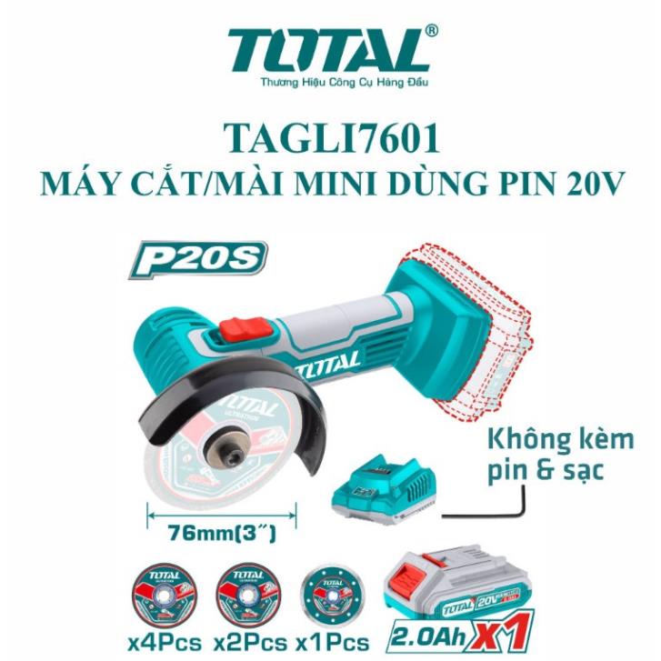 Máy cắt - máy mài mini dùng pin Lithium-Ion 20V Total TAGLI7601 - Tùy chọn pin sạc | Shopee Việt Nam