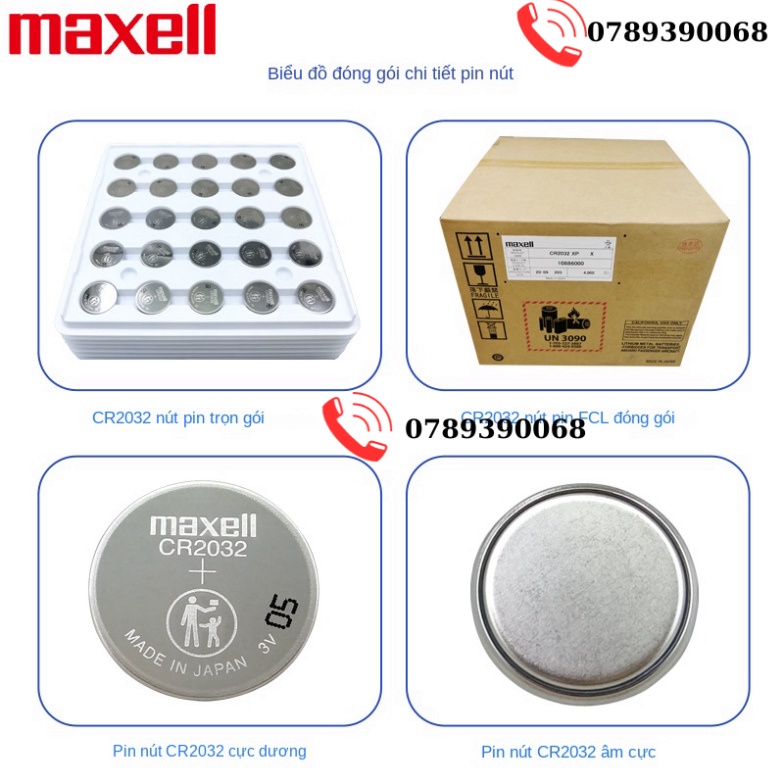 Wansheng CR2032 CR2025 CR2025 2016 Nút Pin Lithium 3V Cân Điện Tử Điều Khiển Từ Xa Ô Tô Bo Mạch ...