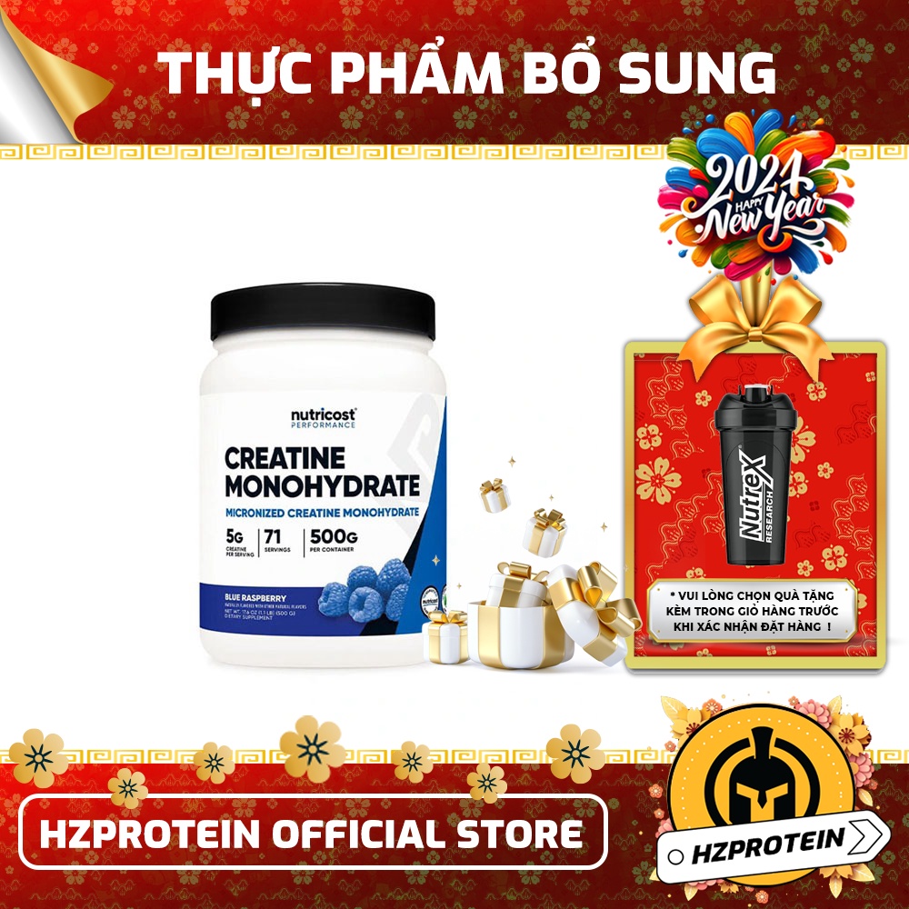 Nutricost Creatine Monohydrate Micronized Powder, Bột tăng sức mạnh Cơ ...