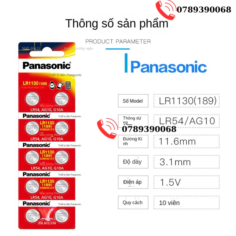 Pin Nút Panasonic LR44 LR41 LR54 A76 AG13 Đồ Chơi Điện Tử Kiềm Máy Tính Thước Cặp | Shopee Việt Nam