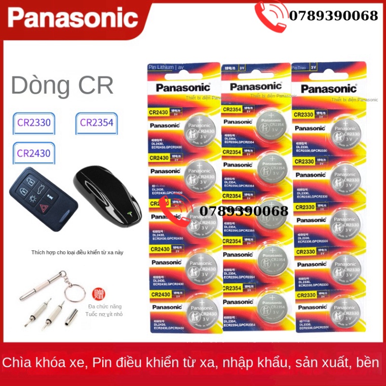 Panasonic Cr2330 Nút Pin Lithium 3V Chìa Khóa Xe Điều Khiển Từ Xa Đồng Hồ Xiaomi Hộp Bo Mạch Chủ ...