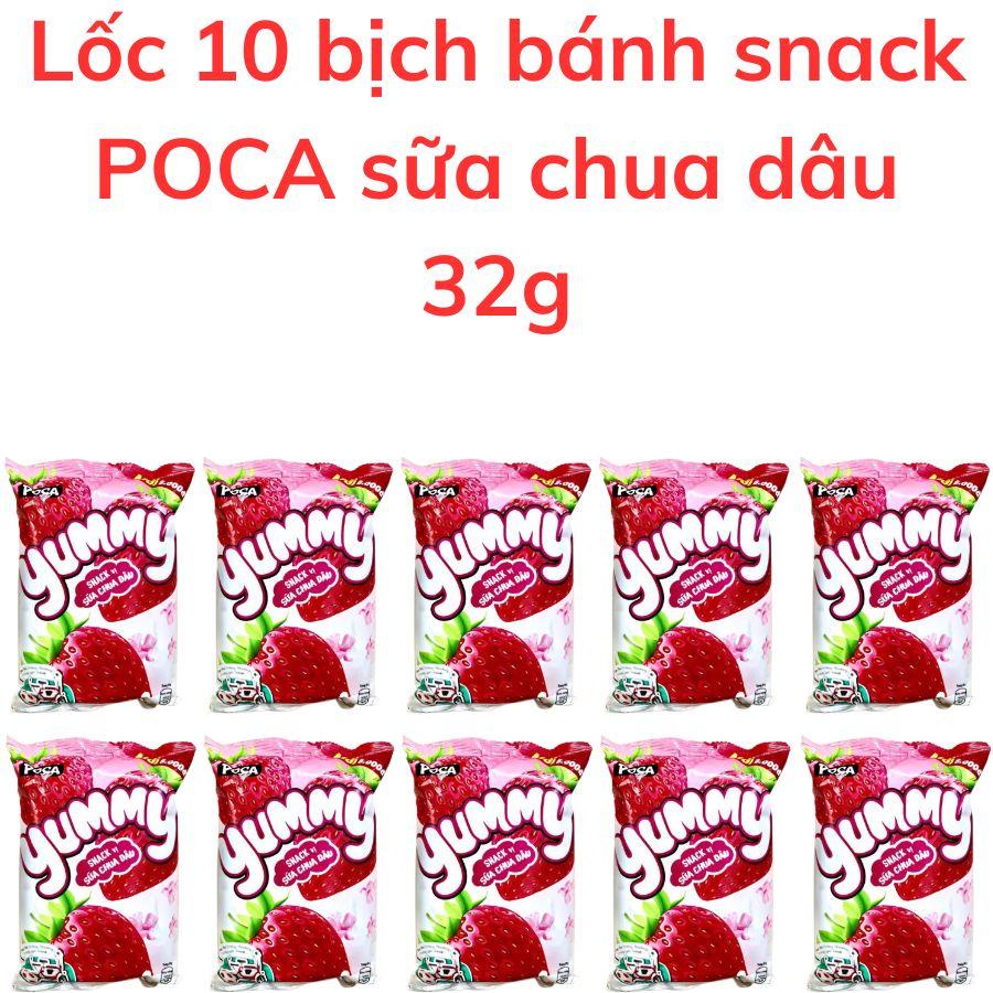 Bánh snack POCA vị sữa chua dâu yummy bịch 32g | Shopee Việt Nam