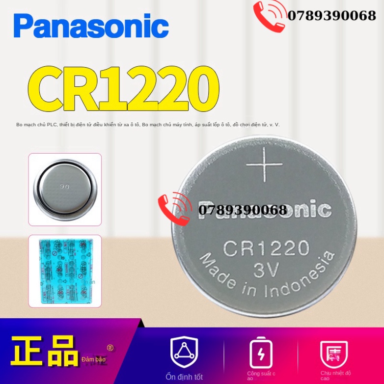 Panasonic CR1220 Nút Điện Tử 3V Pin Lithium PLC Bo Mạch Chủ Canon Máy ...