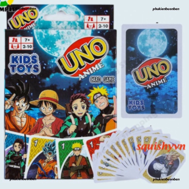 Mattel Anime UNO Card Game NEW One Piece, Naruto Dragon Ball Demon ...