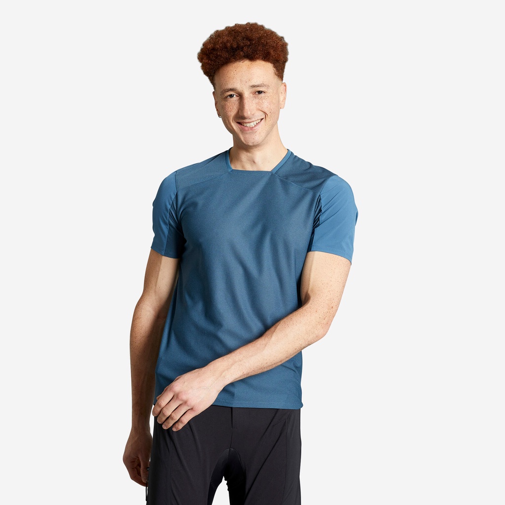 Áo jersey đạp xe địa hình expl 100 cho nam xanh dương DECATHLON ...