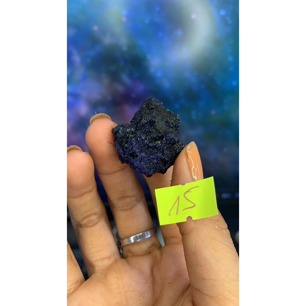 Viên đá stone tự nhiên Natural khoáng vật Azurite Machalite MAgic ...