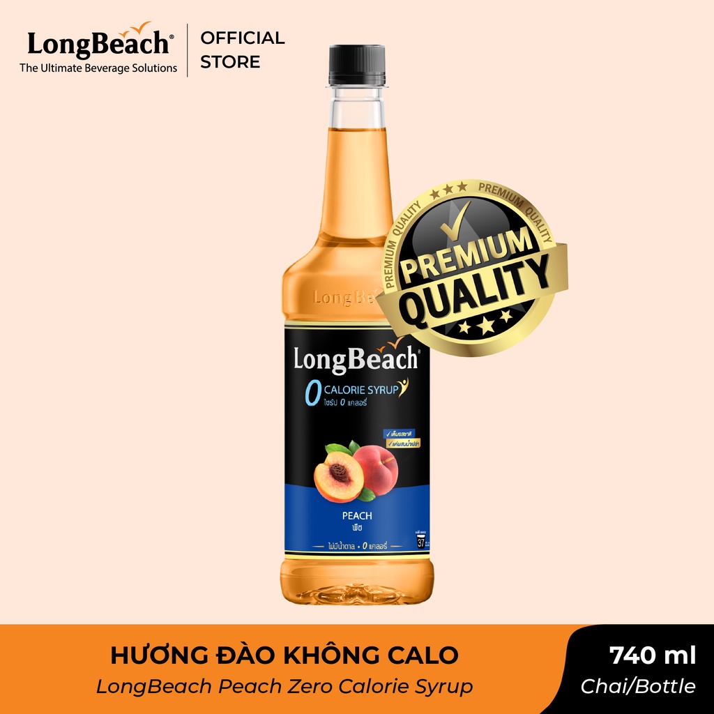 Siro Không Calo Hương Đào - LongBeach Peach Zero Calories Zero Syrup ...