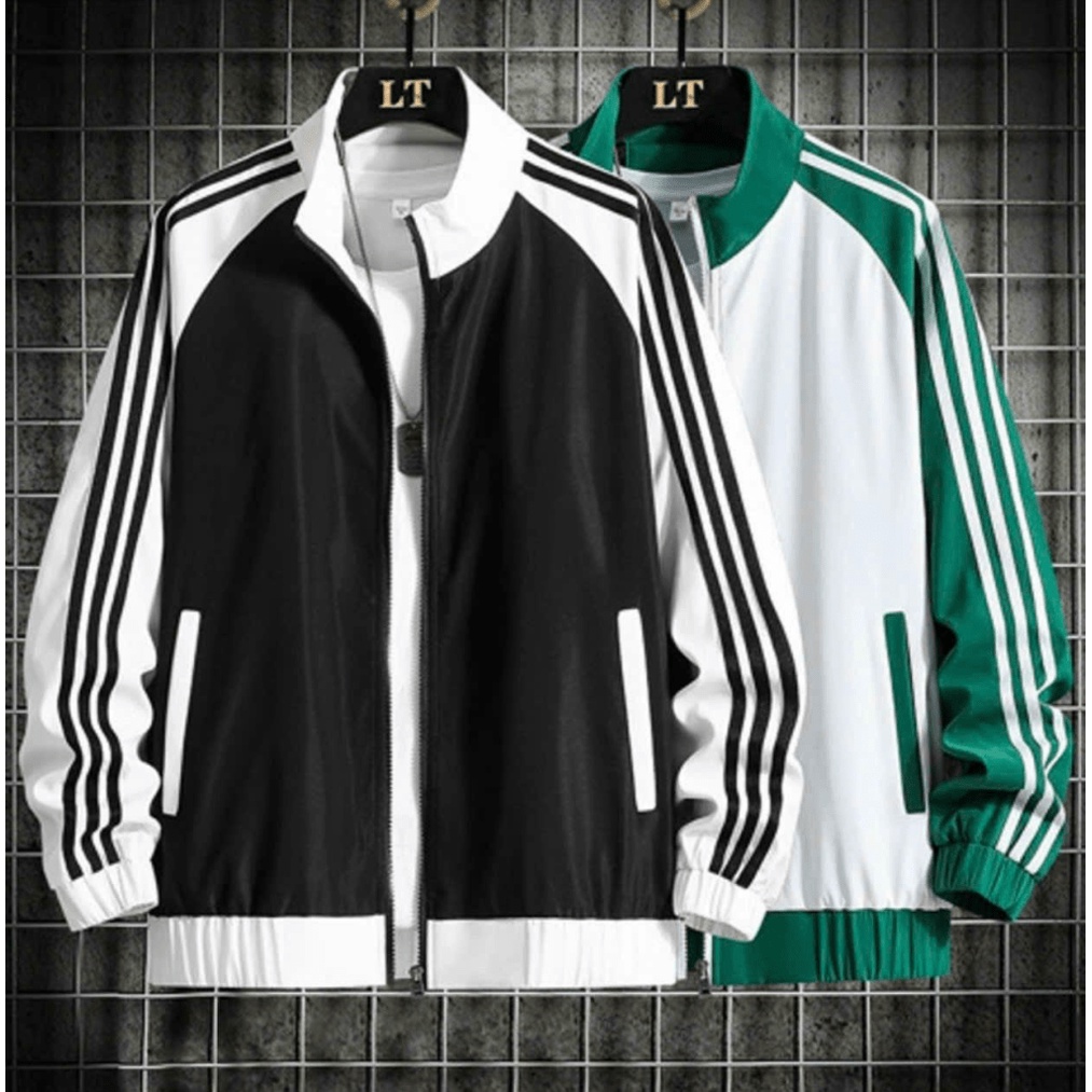 ÁO KHOÁC NAM CỔ CAO PHỐI HAI MÀU CHẠY 3 SỌC TAY UT Menswear Tay Dài SK24 | Shopee Việt Nam