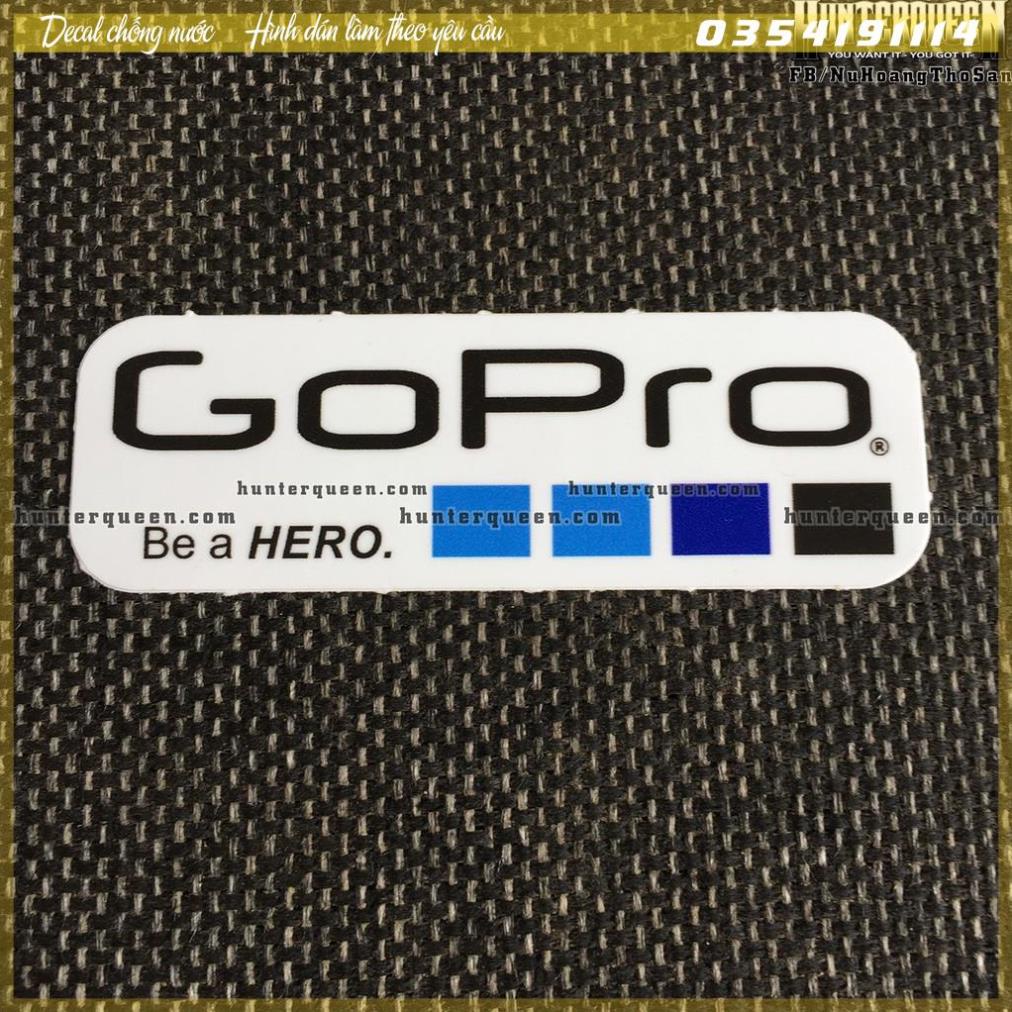 Gopro[9x3cm] decal cao cấp chống nước, sắc nét, bền màu, dính chặt ...