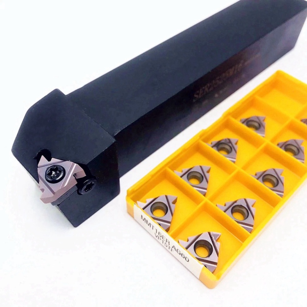 Cán dao tiện ren ngoài SER1616, SER2020, SER2525, SER3232 lắp chip ER16 hoặc ER22, bán lẻ 1 viên ...