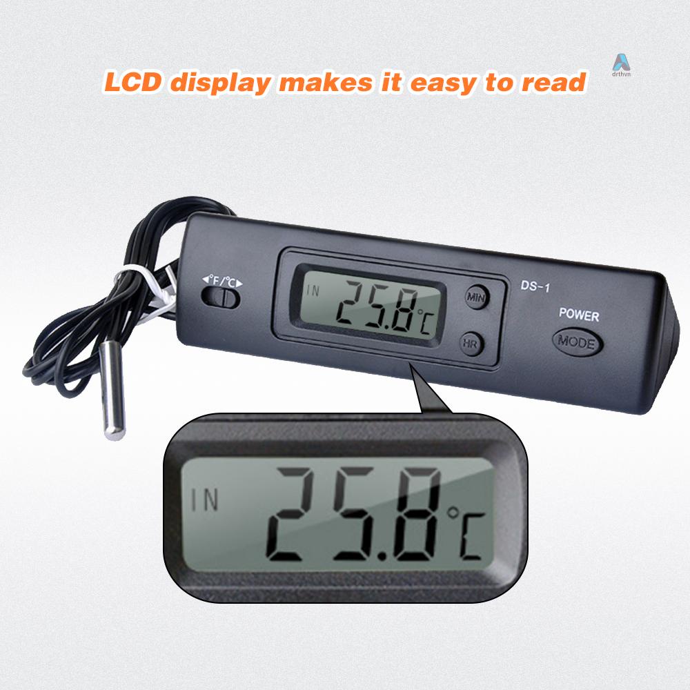 Mini Thermometer Electronic Digital Car Thermometer Indoor Outdoor ...