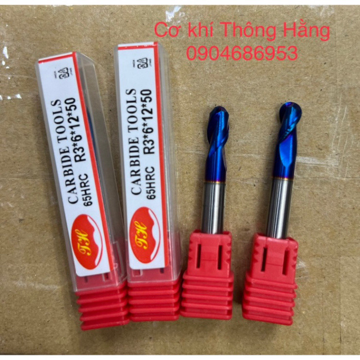 Phay cầu hợp kim sau nhiệt R0.5-R6 chuyên phay thép cứng, inox (≤65 HRC ...