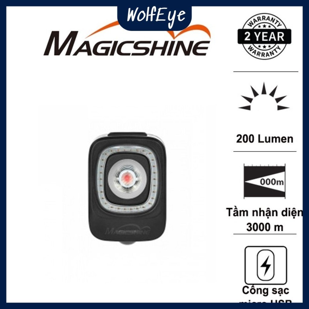 Đèn hậu xe đạp MAGICSHINE SEEMEE 200 V3.0 độ sáng 200 lumen pin 1000mAh USB-C - Bảo hành 1 năm ...