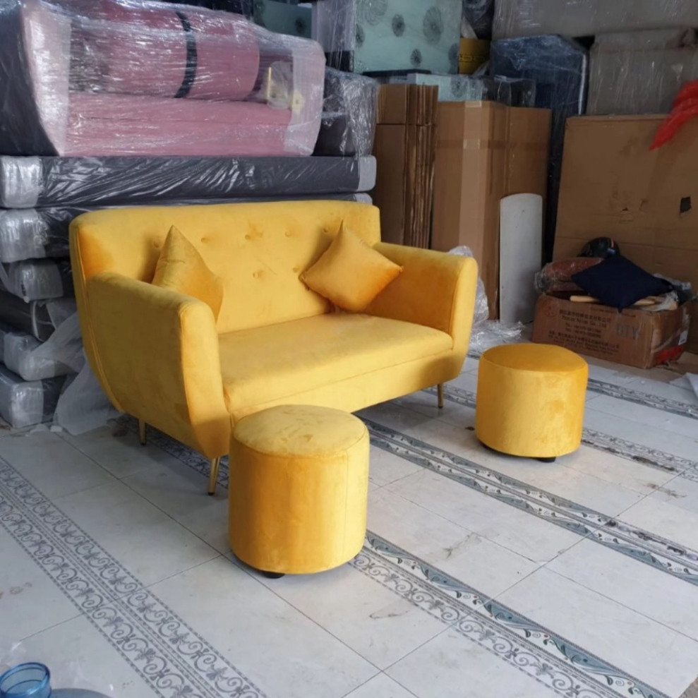 Sofa mini 1m2 văng thuyền cao cấp, ghế ngồi mini dài 1m20 nhung - làm ...