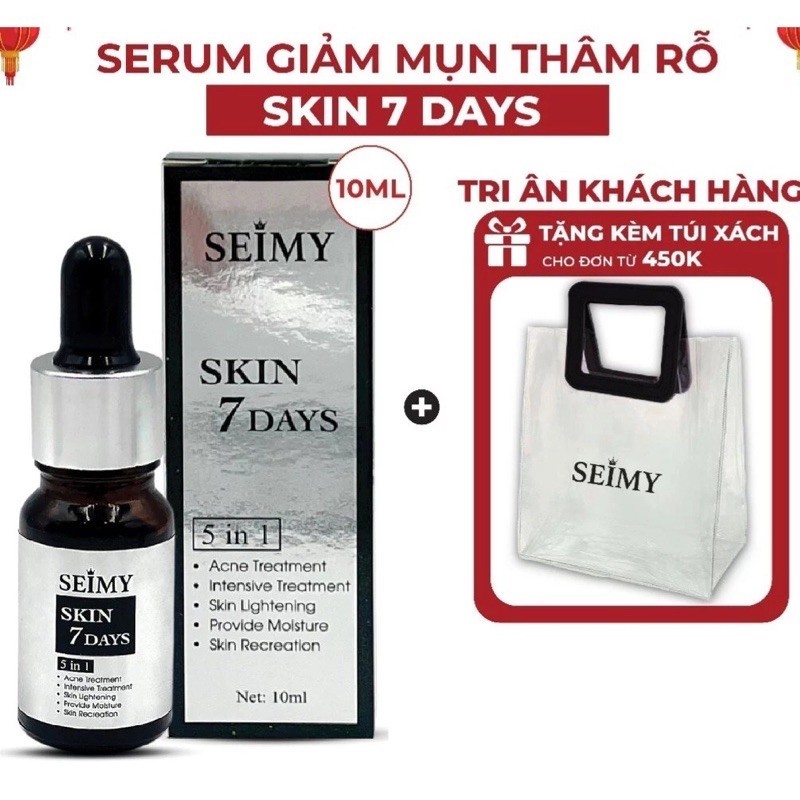 Serum giảm mụn thâm rỗ, Serum Seimy Skin 7 days công dụng 5 trong 1 ...