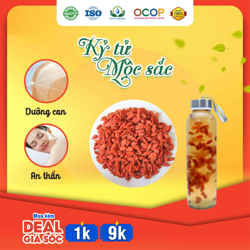 Kỷ Tử Đỏ Khô Nguyên Liệu Pha Trà, Chè Dưỡng Tâm, Cải Thiện Hệ Miễn Dịch, Chống Oxy Hóa, Bổ Máu ...