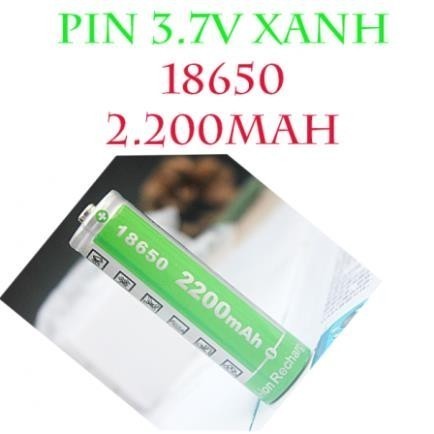 Pin sạc 3.7V xanh HHTC 18650 2200mah cho đèn pin quạt và loa -Tốt ...