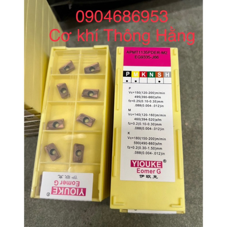 CÁN DAO PHAY CNC GẮN MẢNH APMT1135 PDER, chất liệu thép cứng HSS Thông ...