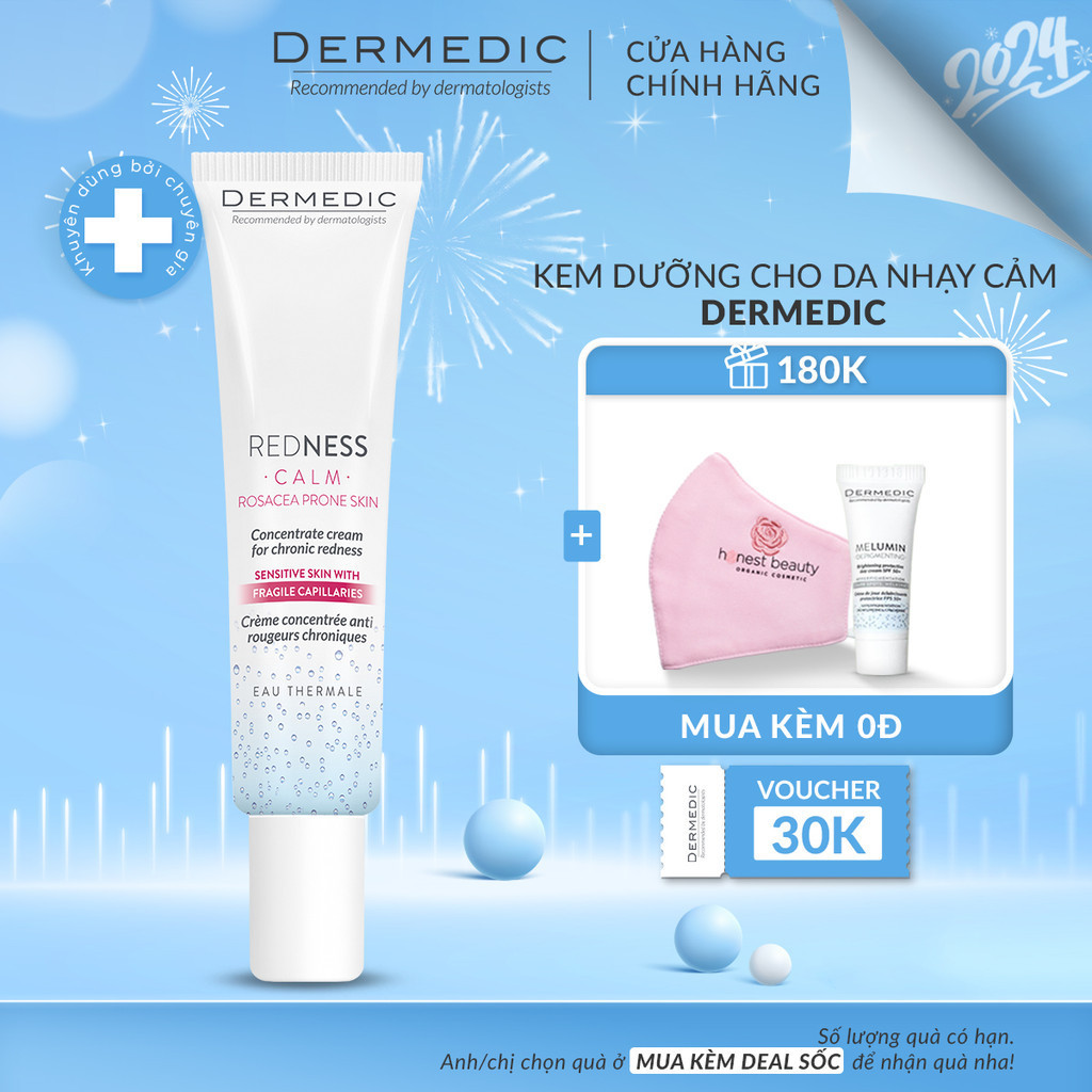 Kem dưỡng Dermedic phục hồi da mỏng yếu nhạy cảm Redness Concentrate ...