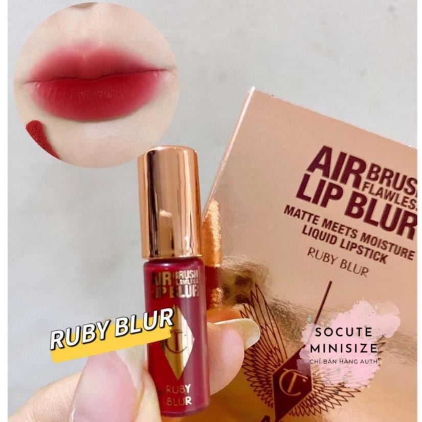 Son Kem Charlotte Tilbury Flawless Lip Blur - Ruby Blur/ No Shame Blur Mini 1ml | Shopee Việt Nam