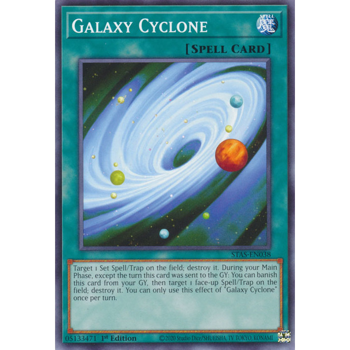 [ Bài Yugioh Chính Hãng ] Galaxy Cyclone - STAS-EN038 - Common | Shopee ...