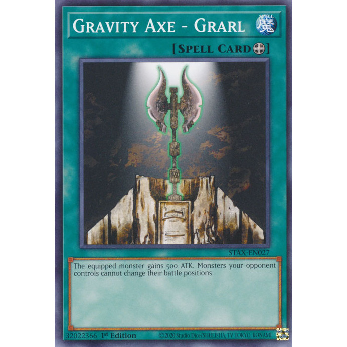 [ Bài Yugioh Chính Hãng ] Gravity Axe - Grarl - STAX-EN027 - Common ...
