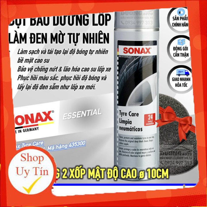 [xehoishop] [TẶNG XỐP] Bọt Làm Sạch và Bảo Dưỡng Lốp Xe Ô tô Sonax ...