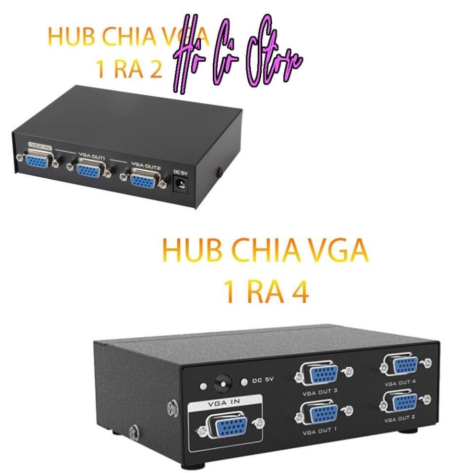 Bộ Hub Chia VGA 1 Ra 2 Hoặc 4(Chia 2 Hoặc 4 Màn Hình), 2/4 Port 200mhz VGA Splitter VGA-2002/VGA ...